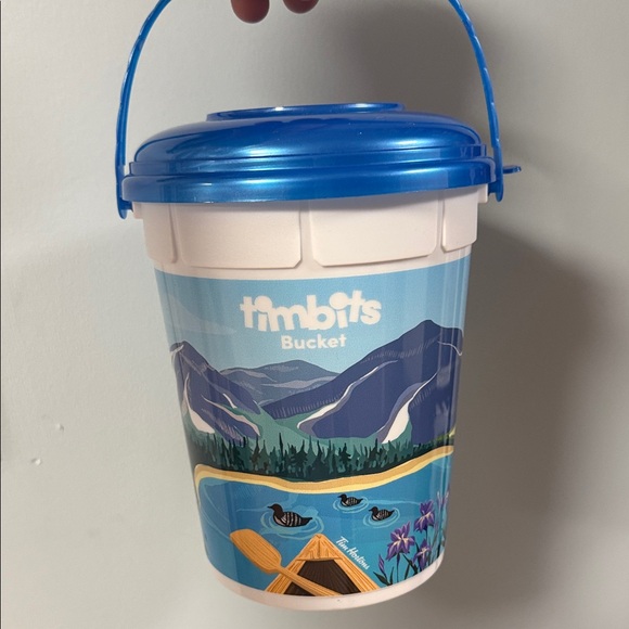 Tim Hortons | Kitchen | Tim Hortons Timbits Bucket Blue And White ...